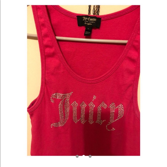 Juicy Couture | Tops | Juicy Couture Hot Pink Jeweled Tank Top | Poshmark